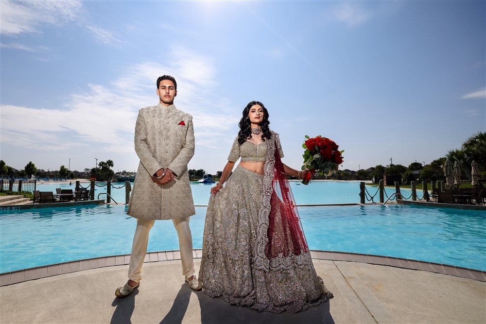 South Asian Bridal Shoot in Paradise - Polished Makeup & Hair